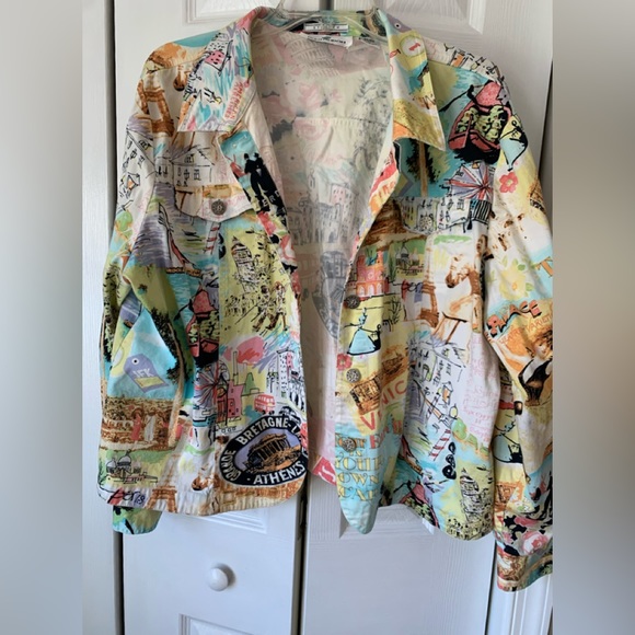 erin london | Tops | Womens Xl Top 5 Buttons 2 Front Chest Pockets Can ...